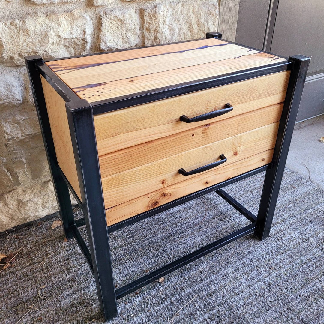Ready to Ship Custom Made Nightstand Deep Sea Blue Epoxy - Etsy