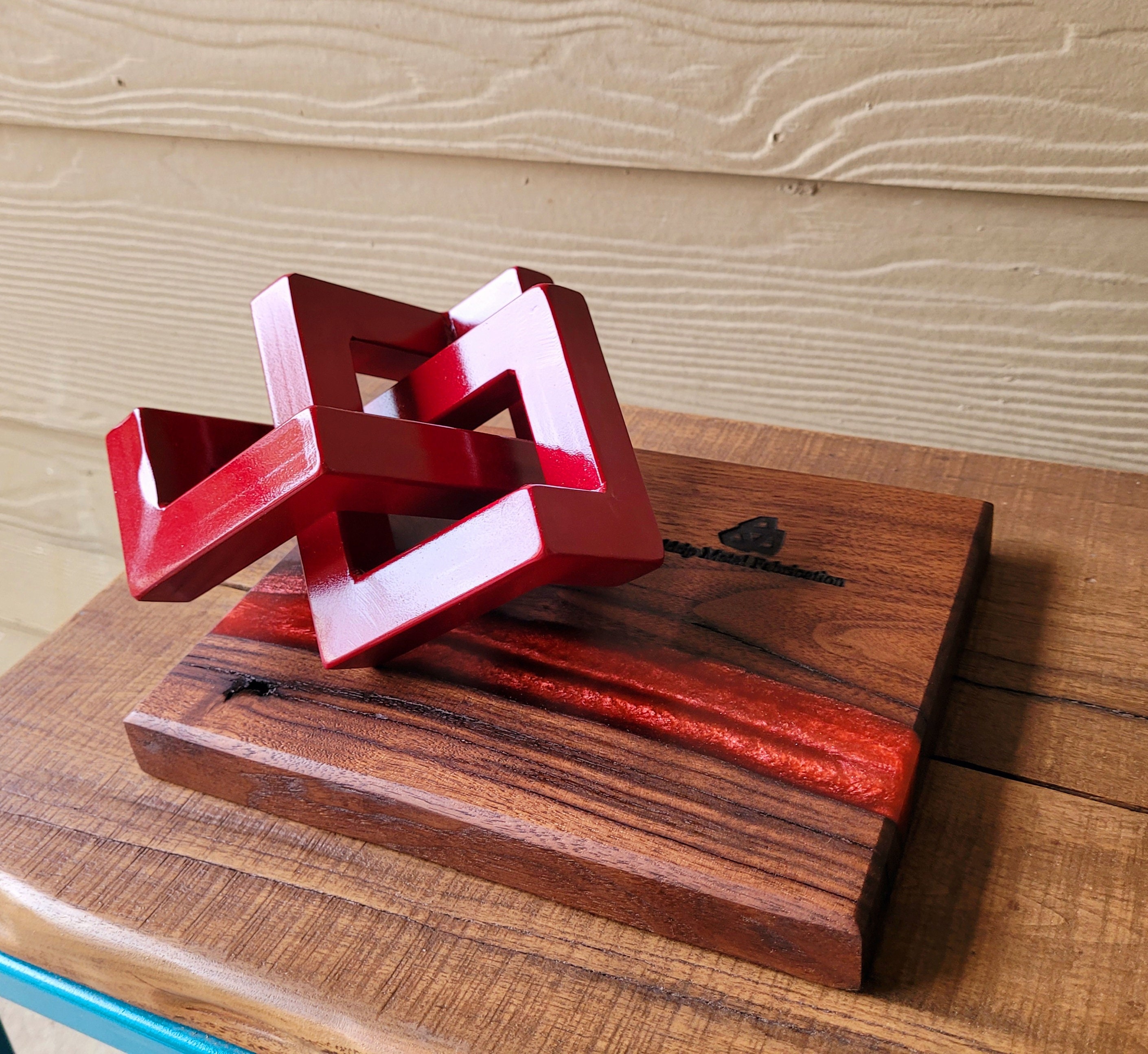 Handmade Steel Infinity Cube Knot – Customizable Sculpture - Etsy