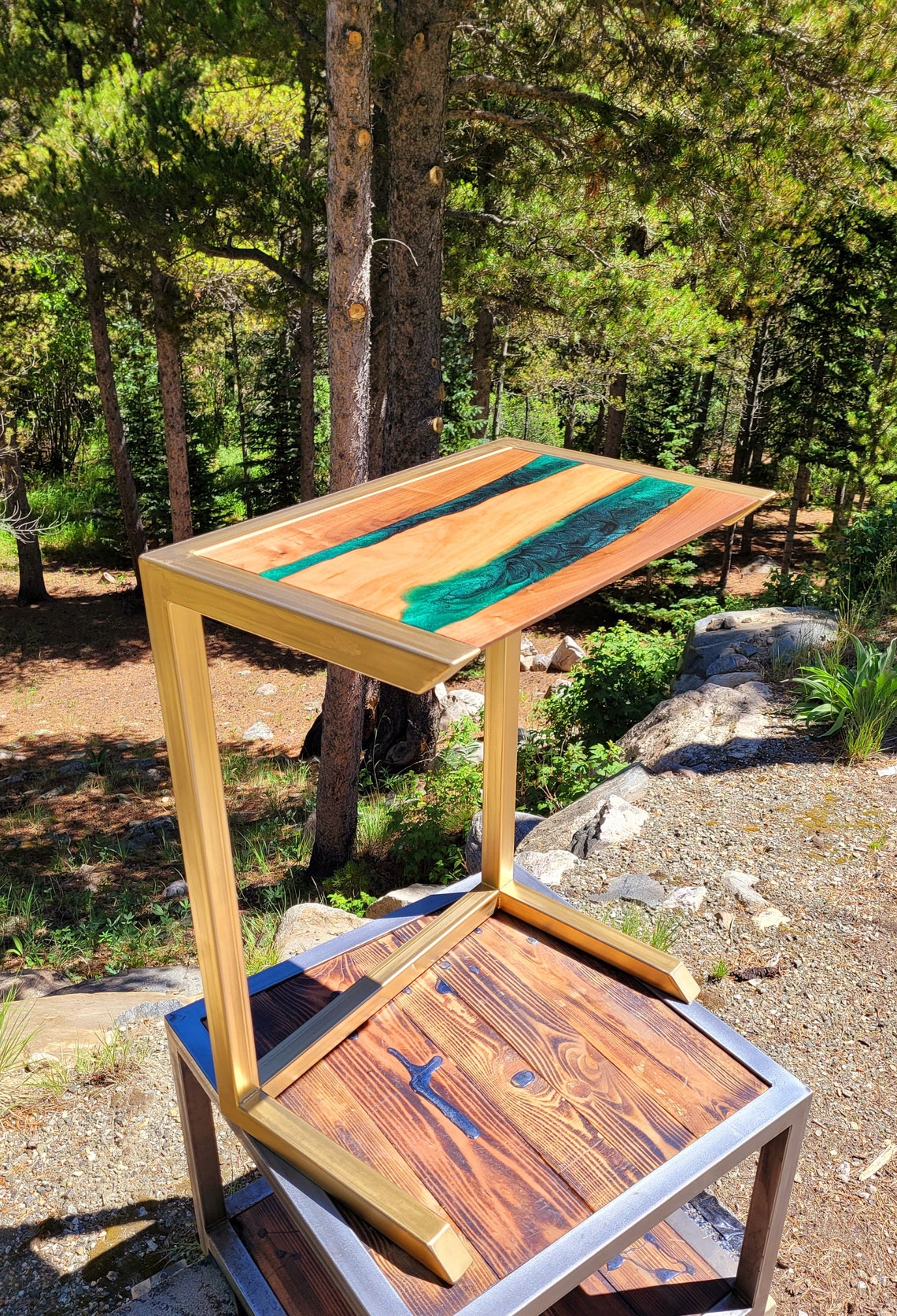 Made to Order Epoxy Resin Couch Side Table Coffee Table C-side Desk ...