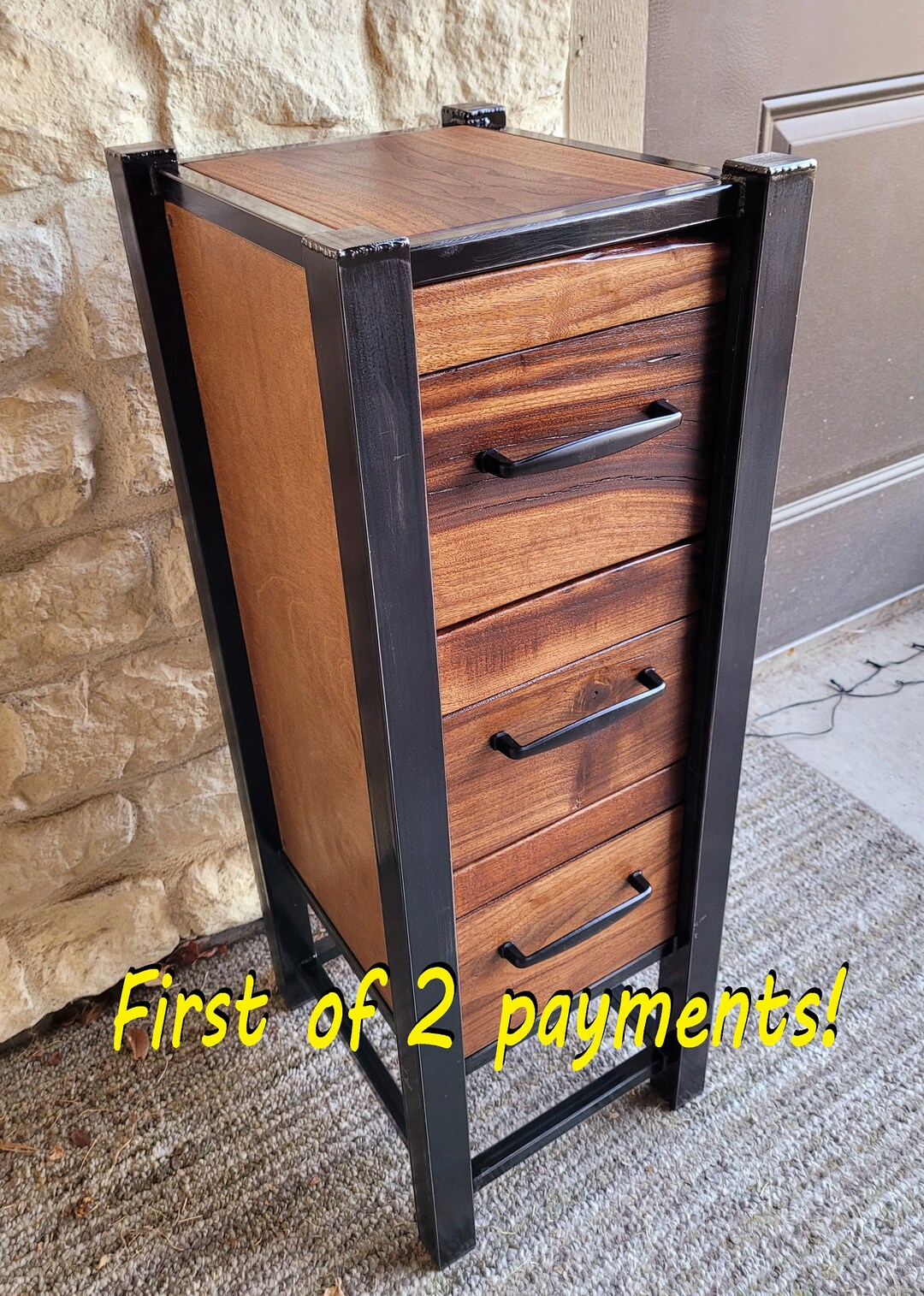 Start a Custom Order Three Drawer Nightstand With Epoxy Inlay - Etsy