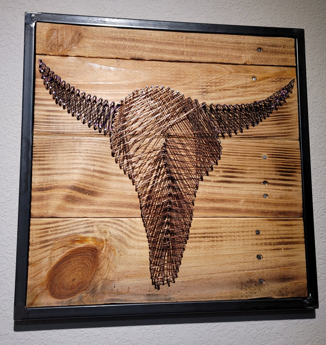 Handmade Steer Head String Art – Reclaimed Wood, Colorado Made - Etsy