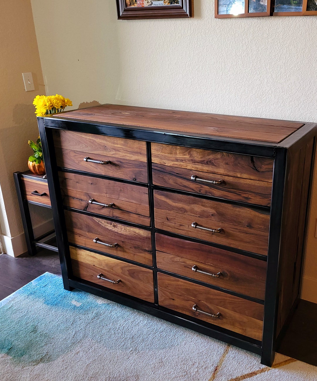 Industrial Rustic Dresser - Handmade to Order - American Black Walnut W ...