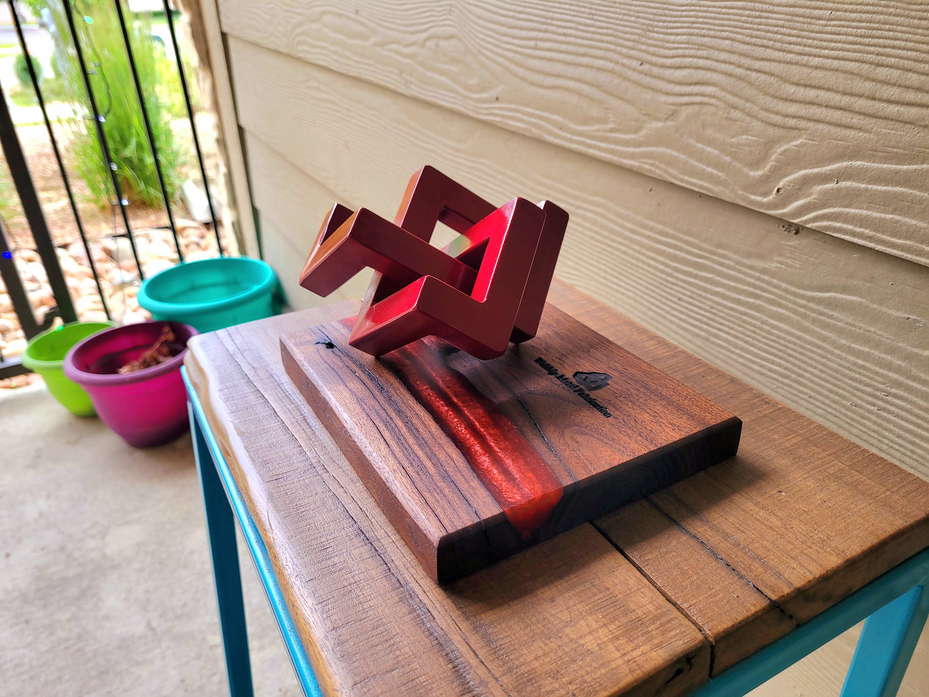 Handmade Steel Infinity Cube Knot – Customizable Sculpture - Etsy