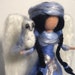 Native American Blue Snow Angel With Owl, Waldorf Inspired, Tree Topper ...