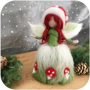 Fairy Toadstool Tree Topper, Yule Celebrations/christmas Needle Felt ...