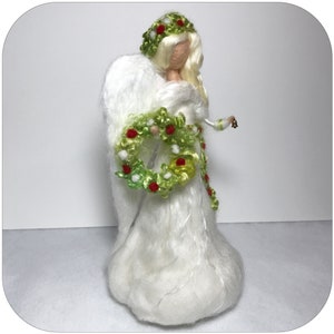 Waldorf-inspired Needle Felted Snow Angel Tree Topper - Handmade With ...