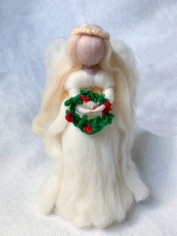 Needle Felted Angel Tree Topper/ Christmas Angel/ Waldorf | Etsy