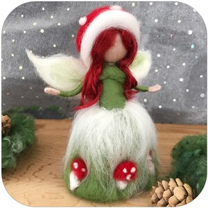 Fairy Toadstool Tree Topper, Yule Celebrations/christmas Needle Felt ...
