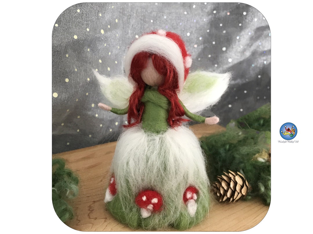 Fairy Toadstool Tree Topper, Yule Celebrations/christmas Needle Felt ...