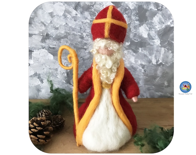 Sinter Klaas Clothespin Ornament, Saint Nicholas Peg Doll, Dutch Santa ...