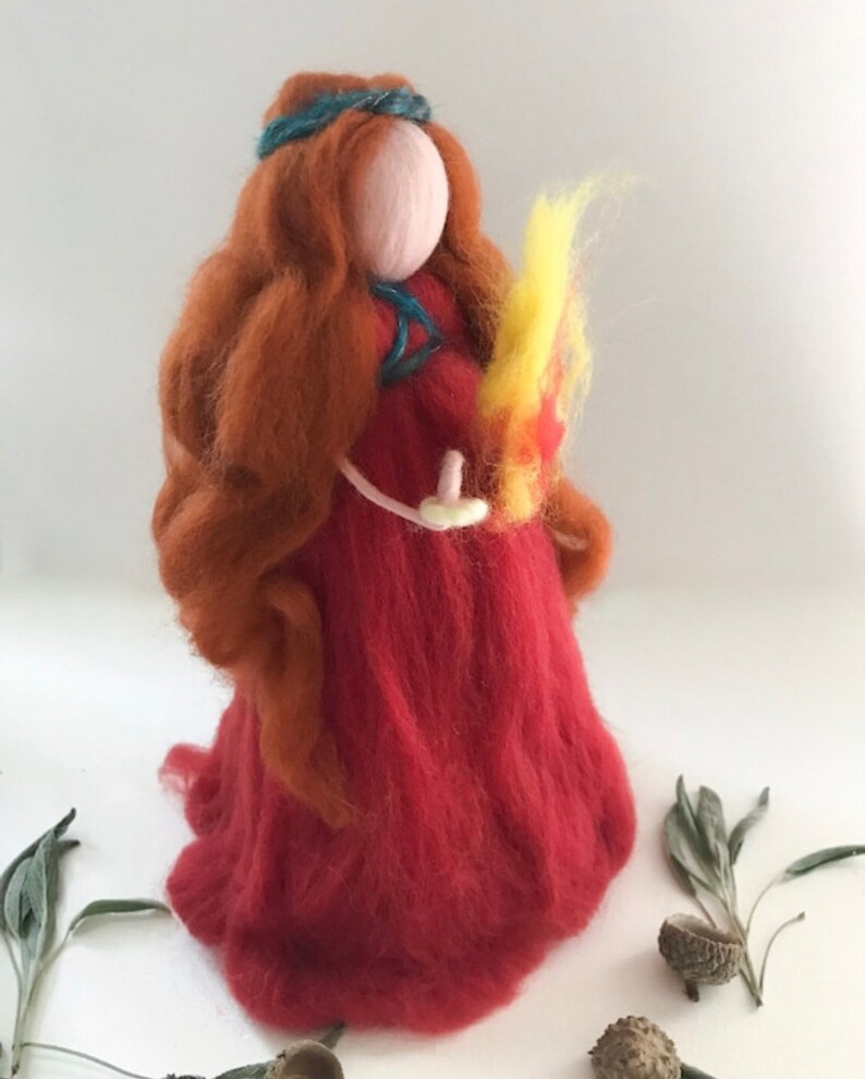 Mini Brigid Goddess Pagan Small Tree Topper Imbolc - Etsy