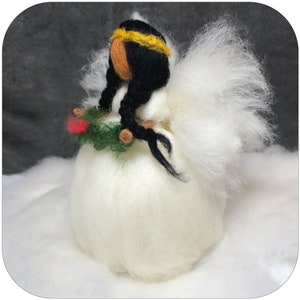 Native American Angel Tree Topper, Tan Skinned, Needle Felt Waldorf ...