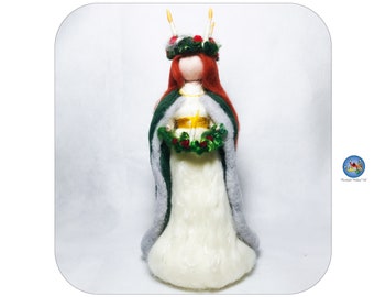 Santa Lucia Angel Tree Topper – Handmade Scandinavian Christmas ...