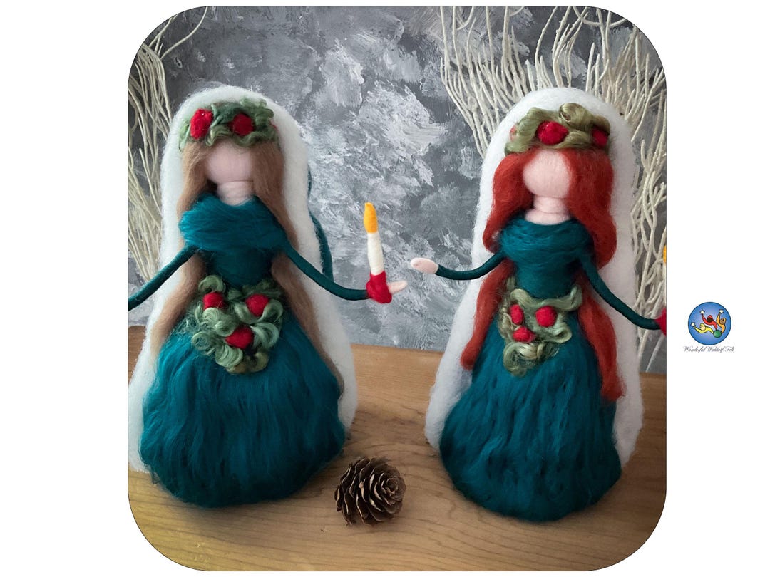 Yule Goddess With Candle, Pagan Tree Topper, Yuletide Decor ...