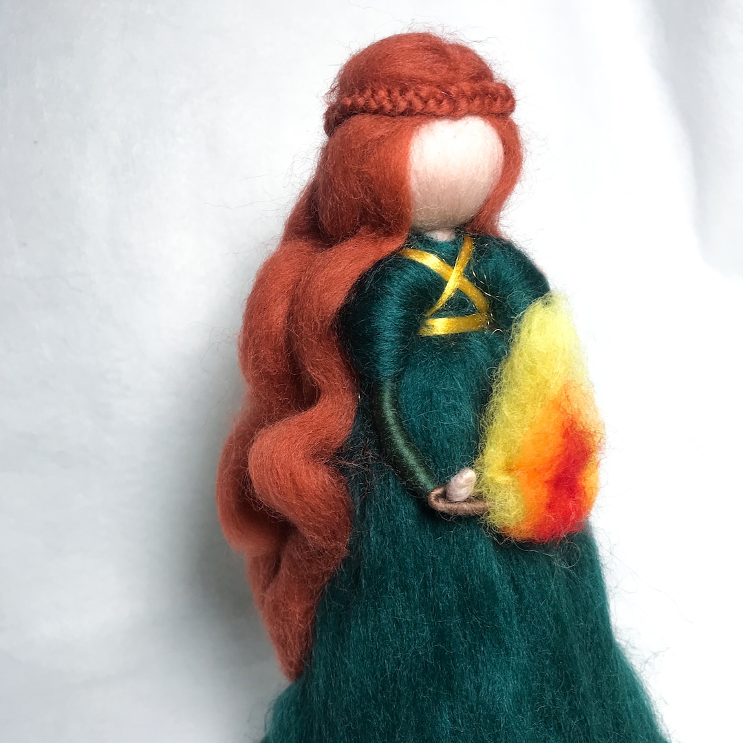 Mini Brigid Goddess , Imbolc, Yuletide Pagan Tree Topper for a Small or ...