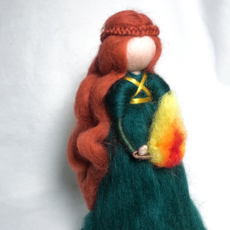 Mini Brigid Goddess Pagan Small Tree Topper Imbolc - Etsy