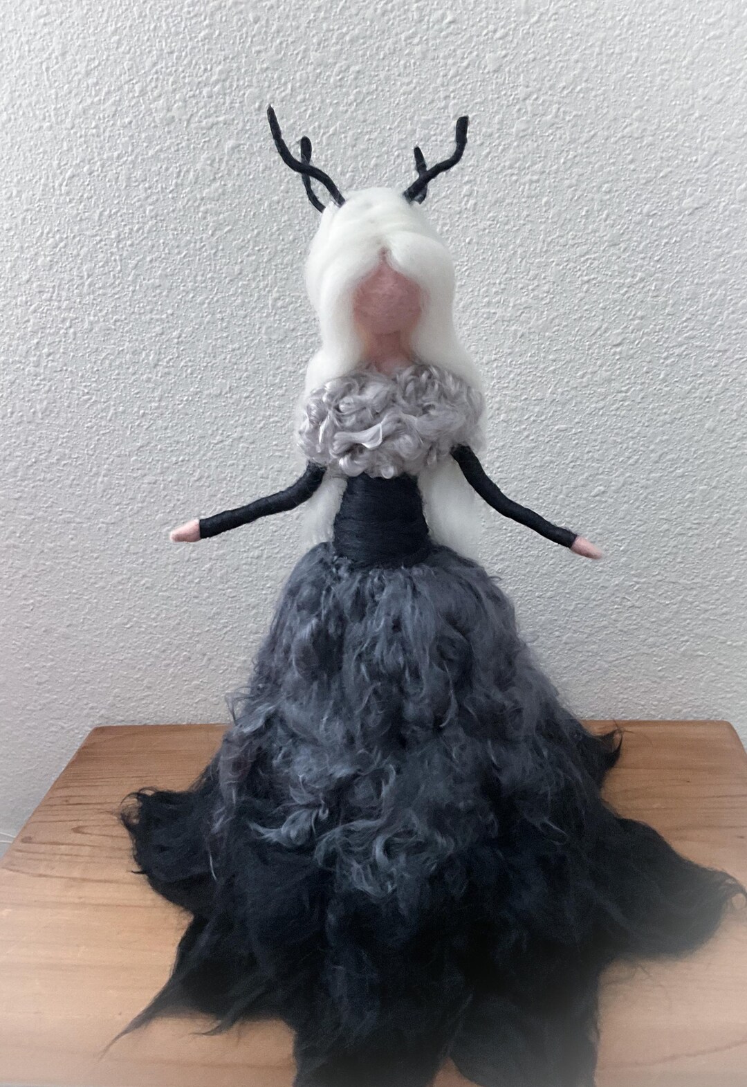 Winter Wise Crone Fairy– Needle Felted Art Doll for Autumn Equinox or ...