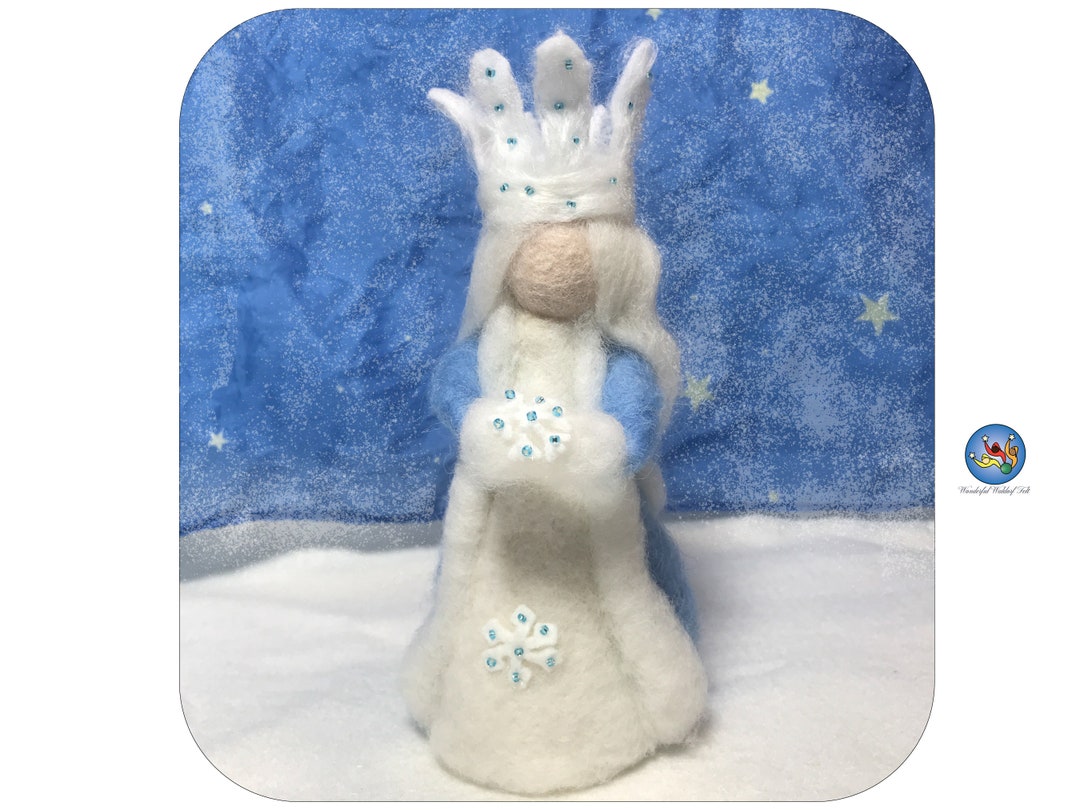 Waldorf Inspired Winter Queen, Snow Queen, Mother Winter, Needle Felted ...