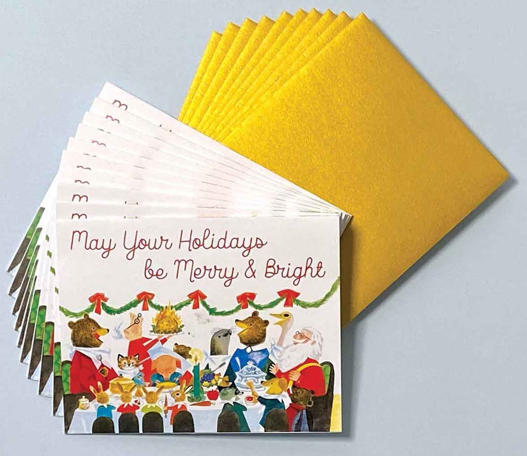 Boxed Set of Christmas Dinner: 10 Cards and Envelopes - Etsy