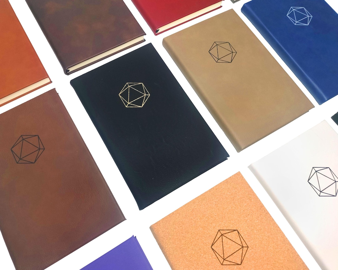 Vegan Leather D&D Journal: D20 Dice Notebook for Dungeon Masters - Etsy