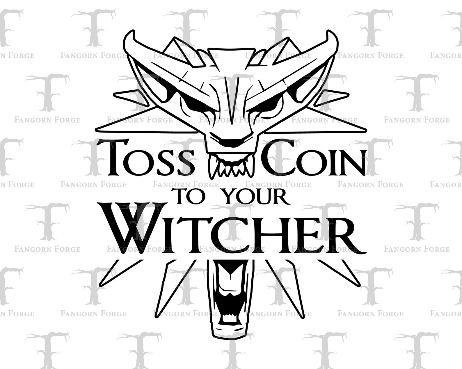 Toss a Coin to Your Witcher Digital Download | Witcher SVG Design File ...