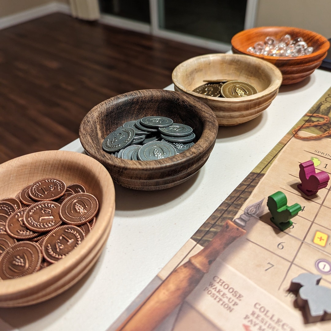 Luxury Wooden Bowl Set: Board Game Token Trays - Etsy