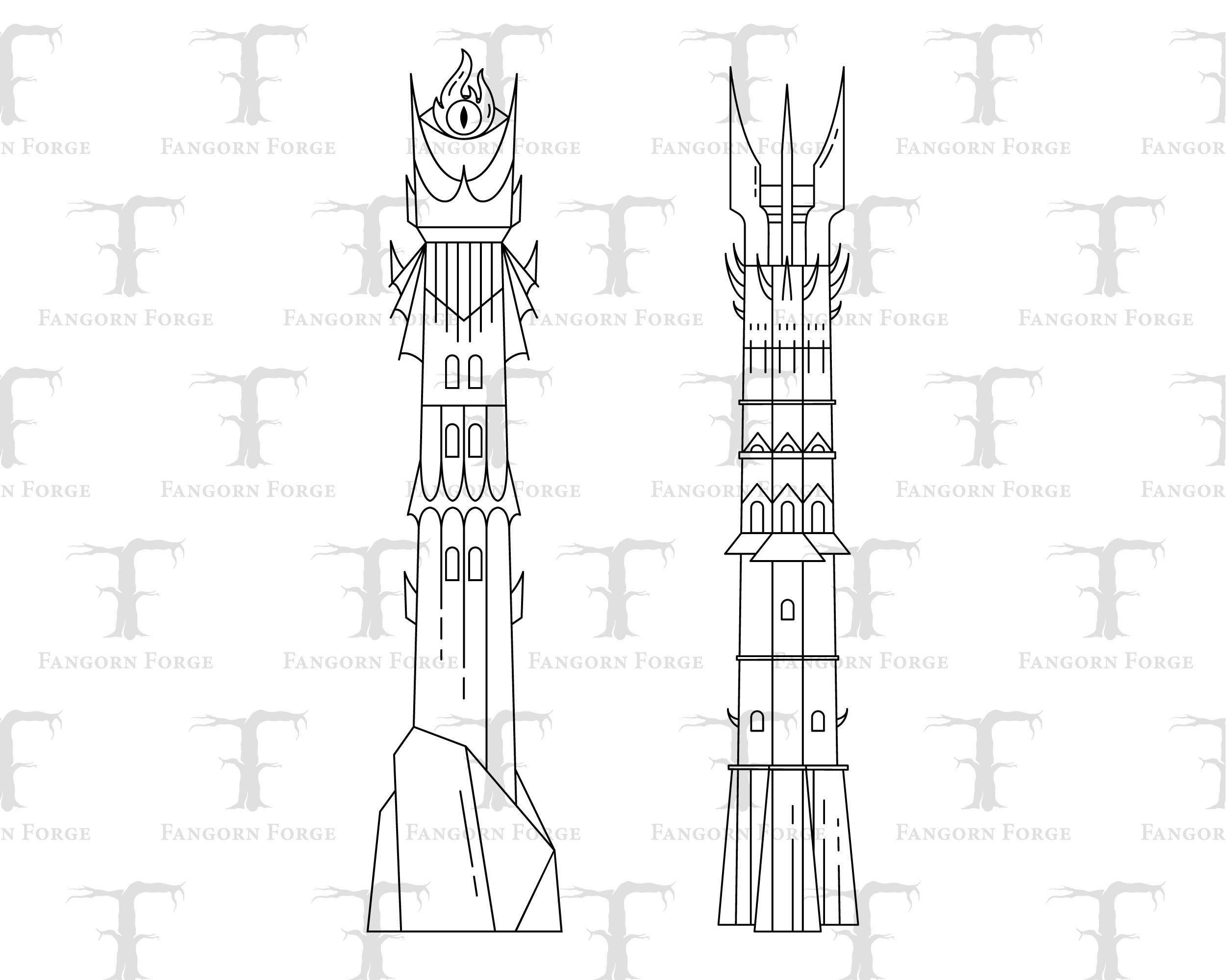 Sauron Tower Vector
