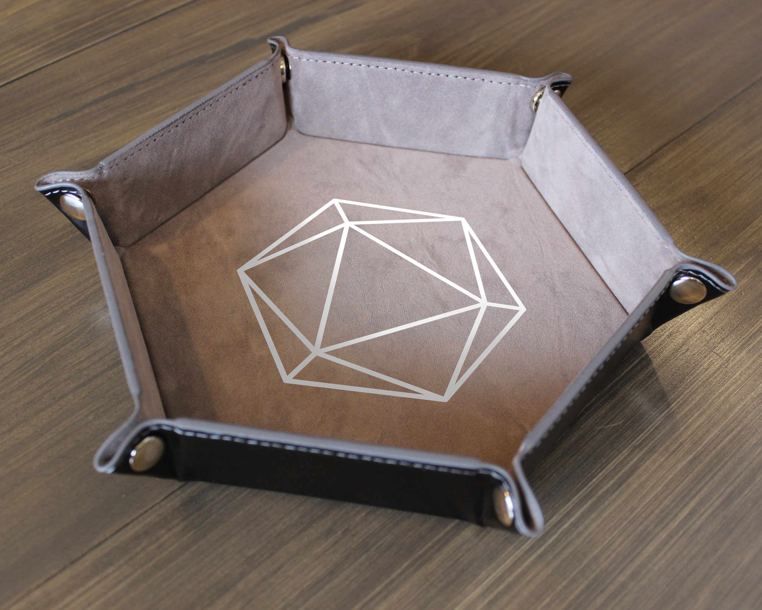 Leather Dice Tray Velvet Foldable Hexagon Tray for RPG Dice | Etsy