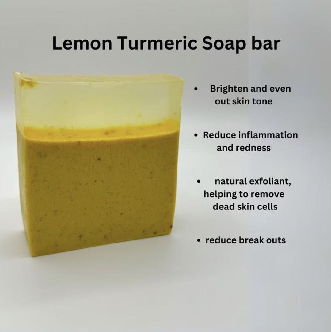 Lemon & Turmeric Soap Bar 6 Ounces - Etsy