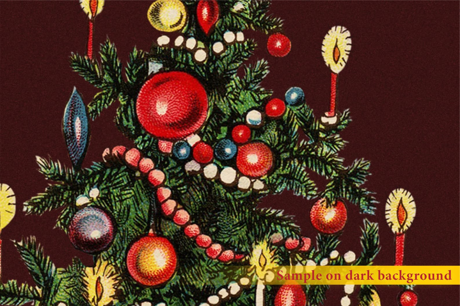 Vintage Christmas Tree Clipart Christmas Graphics Christmas - Etsy