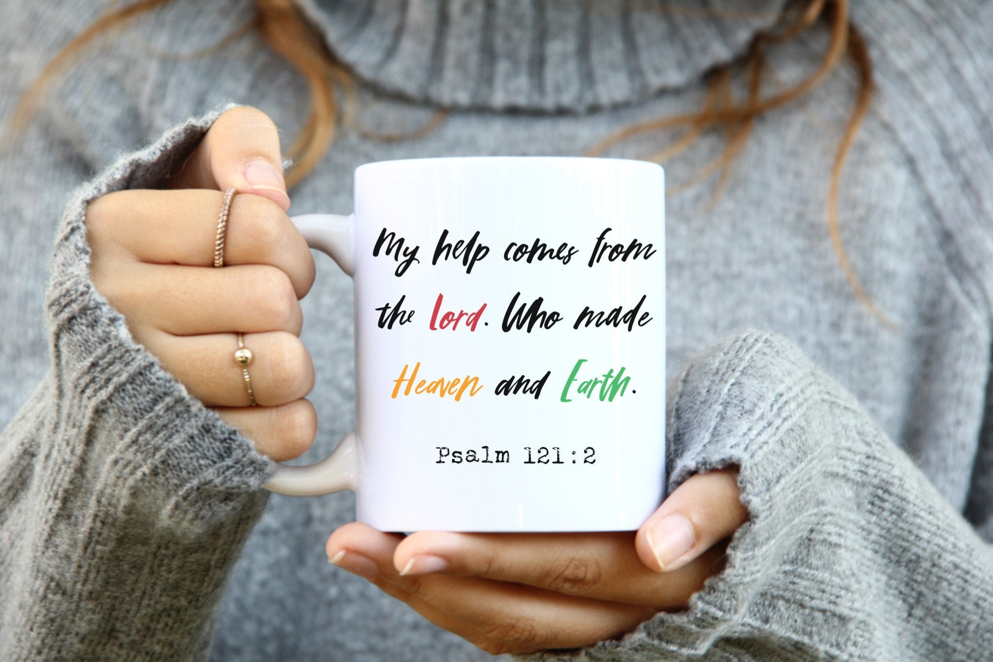 Psalm 121:2 Bible Verse Mug – Encouragement Gift - Inspirational Coffee ...