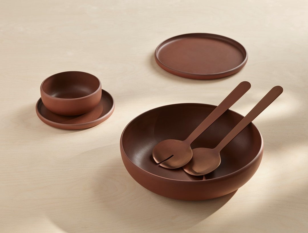 Minimalist Terracotta Color Raw Clay Cereal Bowl 6.7'' Porcelain ...