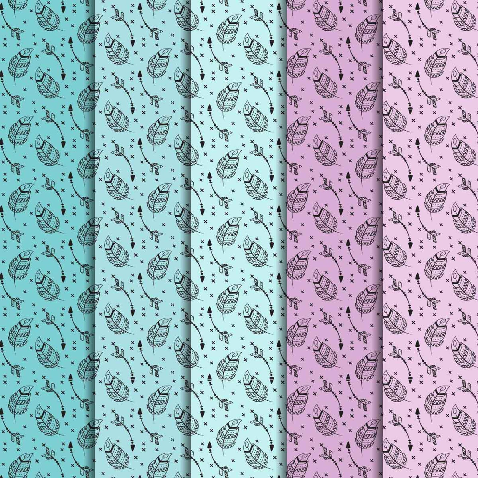 Feathers Digital Paper Printable Feather Print Instant Download ...