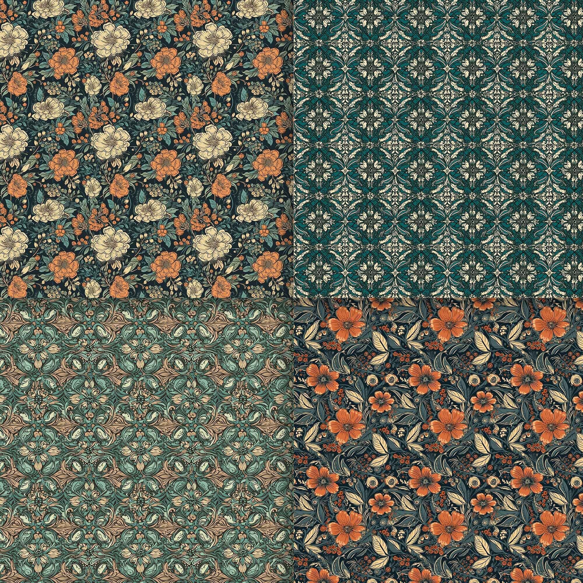 Art Deco Digital Paper Seamless Patterns Instant Download Retro Art ...