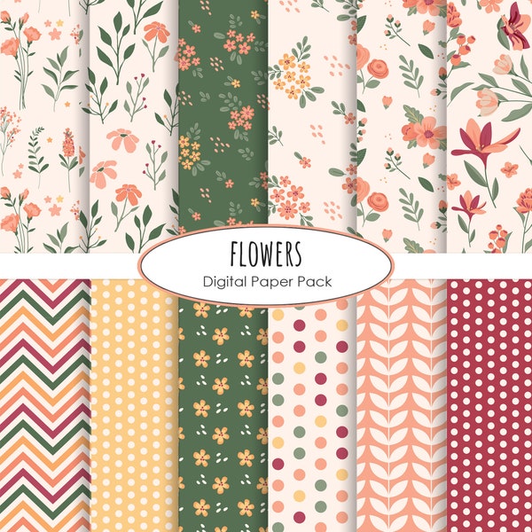 Flower Paper Pack - Etsy