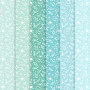 Pastel Color Floral Paper Digital Scrapbooking Instant Download - Etsy