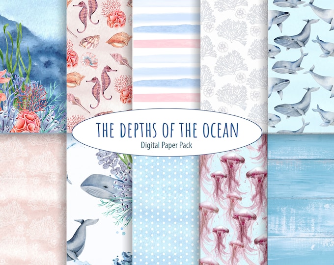 Beach Digital Paper at the Beach Colorful Summer Printable - Etsy