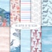 Nautical Digital Paper Watercolor Sea Patterns Seashells Seahorse Coral ...