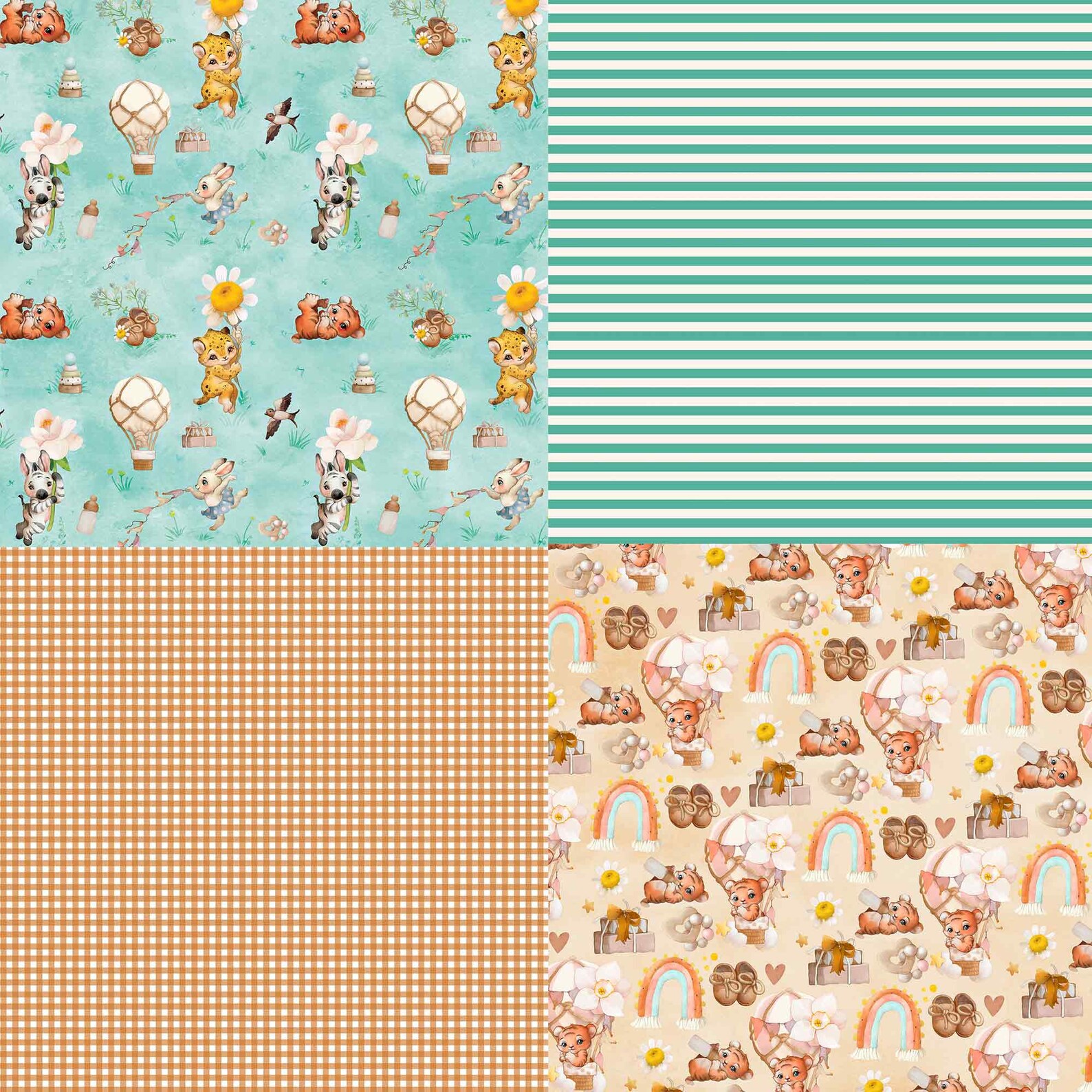 Little One Digital Paper Baby Digital Paper Watercolor Paper for Little ...