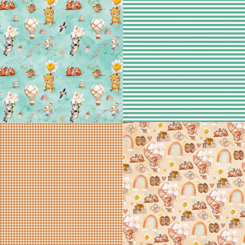 Little One Digital Paper Baby Digital Paper Watercolor Paper for Little ...