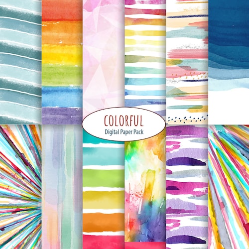 Watercolor Ombre Digital Paper. Handpainted Blue Lavender | Etsy