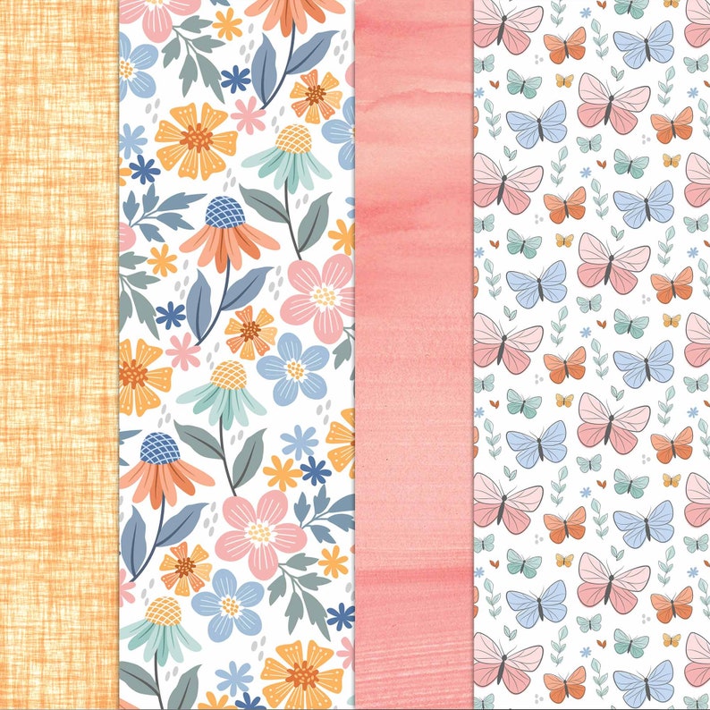 Colorful Digital Paper Pack - Happy Birthday Wonderful Day Backgrounds ...