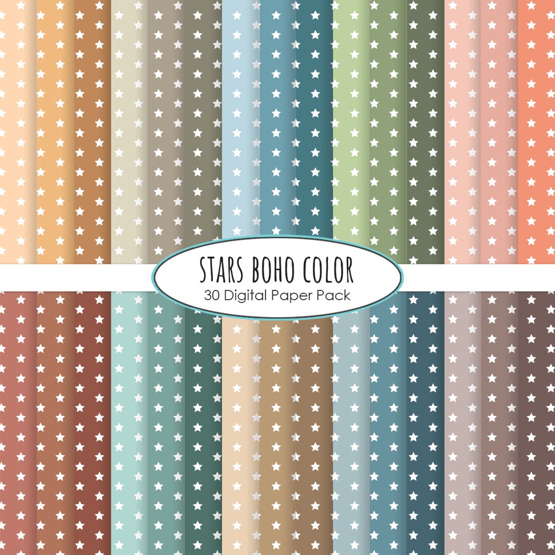 Little Stars Digital Paper Pack Instant Download Digital Scrapbooking ...