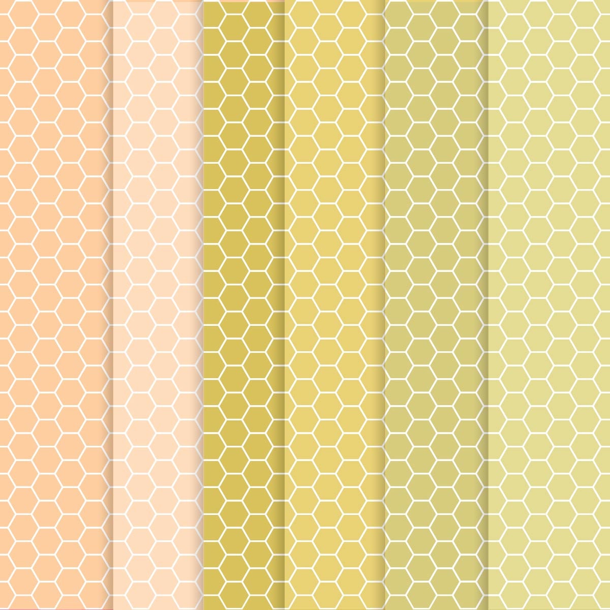 Hexagon Rainbow Colors Digital Paper Printable Colorful Scrapbook ...