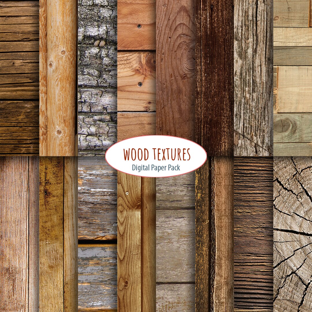 Wood Textures Wooden Digital Paper Instant Download Background Digital ...