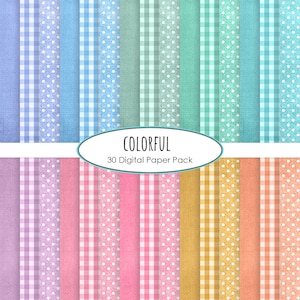 Colorful Background Digital Paper Pack Dots Digital Scrapbooking ...