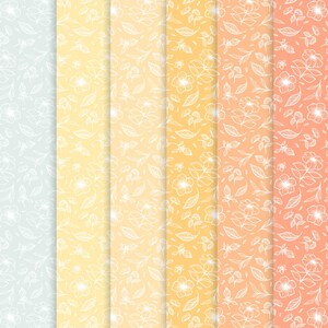 Pastel Color Floral Paper Digital Scrapbooking Instant Download - Etsy