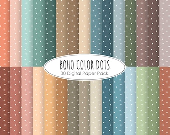 Polka Dots Pastel Colors Digital Paper Dotted Printable Digital ...