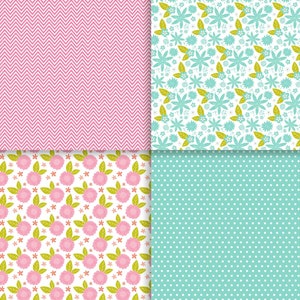 Floral Digital Paper Instant Download - Etsy