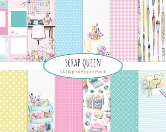 Digital Paper Printable Paper Scrapbook Clipart Geometry - Etsy